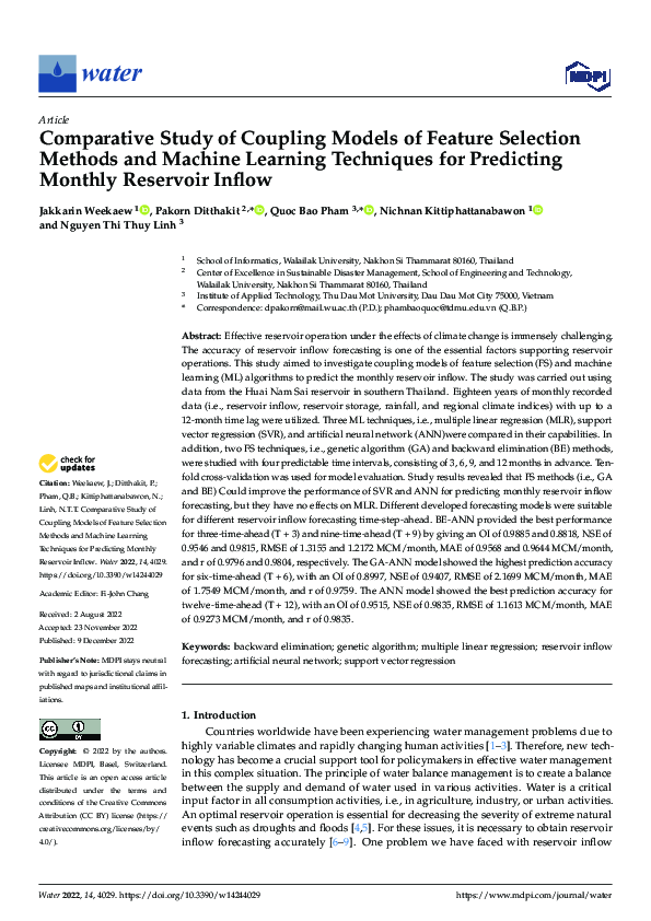 (PDF) Comparative Study of Coupling Models of Feature Selection Methods and Machine Learning ...