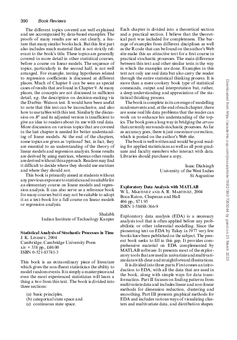 (PDF) Exploratory Data Analysis With MATLAB