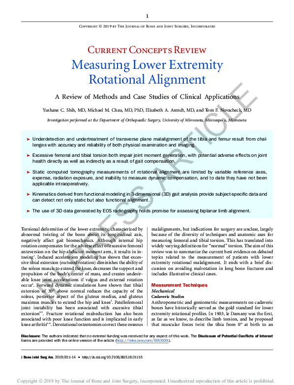 (PDF) Measuring Lower Extremity Rotational Alignment