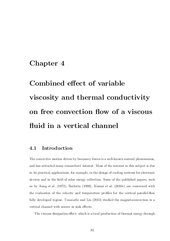 Pdf Combined Effect Of Variable Viscosity And Thermal Conductivity On Free Convection Flow Of