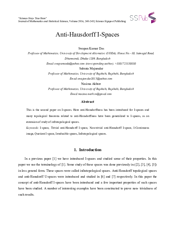 (PDF) Anti-Hausdorff Spaces