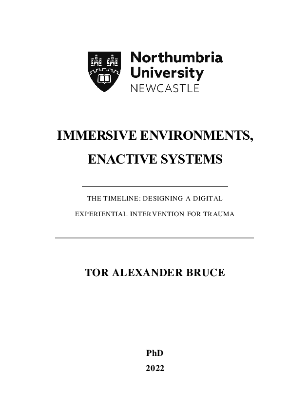 (PDF) IMMERSIVE ENVIRONMENTS, ENACTIVE SYSTEMS - THE TIMELINE ...