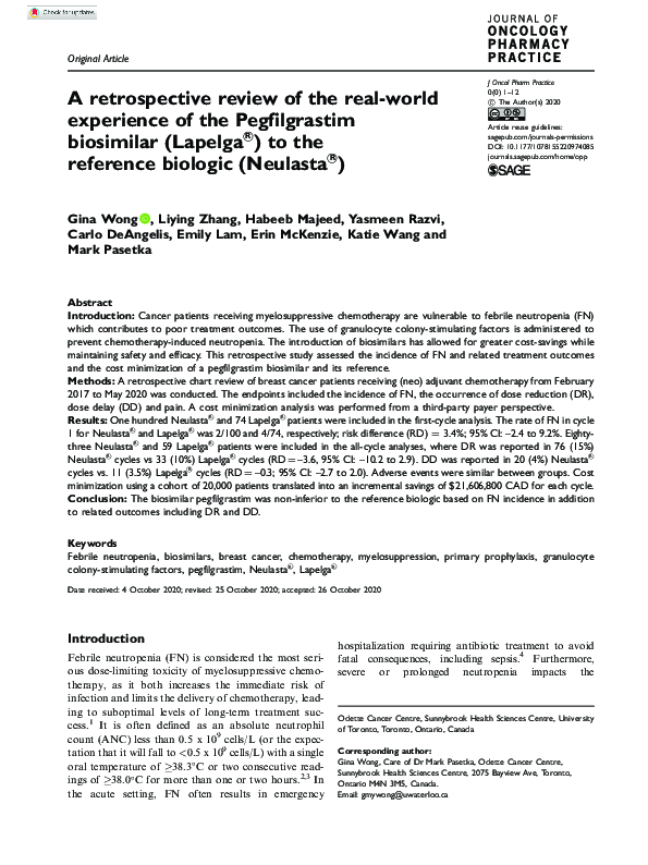(PDF) A retrospective review of the real-world experience of the ...