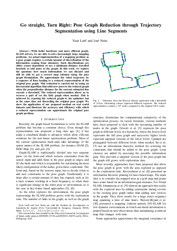 (PDF) Go straight, turn right: Pose graph reduction through trajectory ...