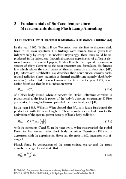 (PDF) Fundamentals of Surface Temperature Measurements during Flash ...