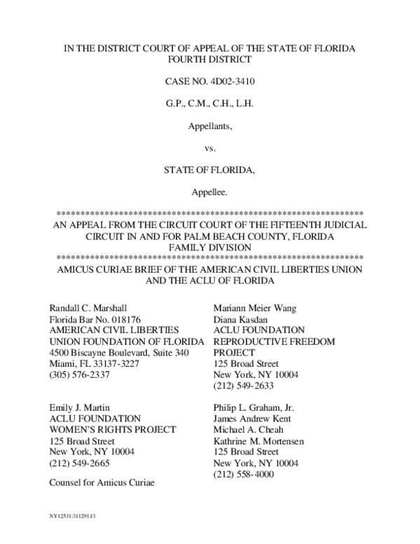 (PDF) In the District Court of Appeal of the State of Florida Fourth ...