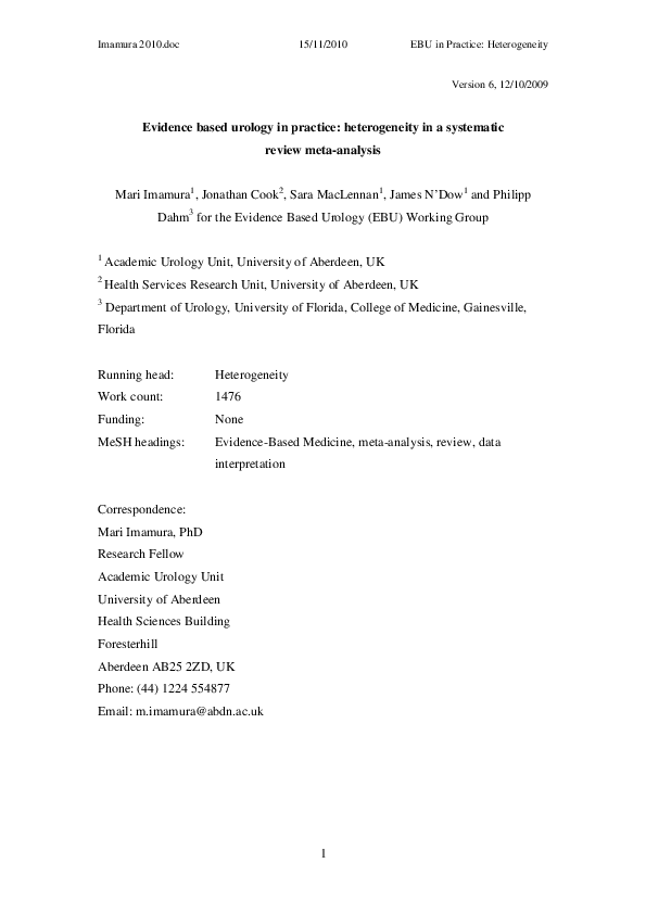 (PDF) Academic Urology Unit