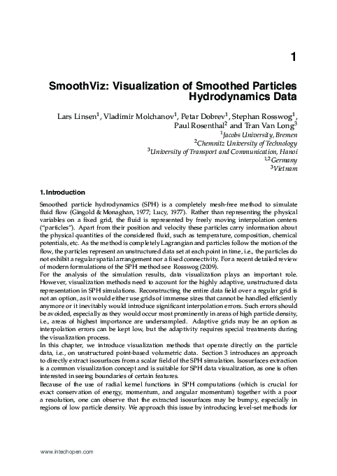 (PDF) SmoothViz: Visualization of Smoothed Particles Hydrodynamics Data