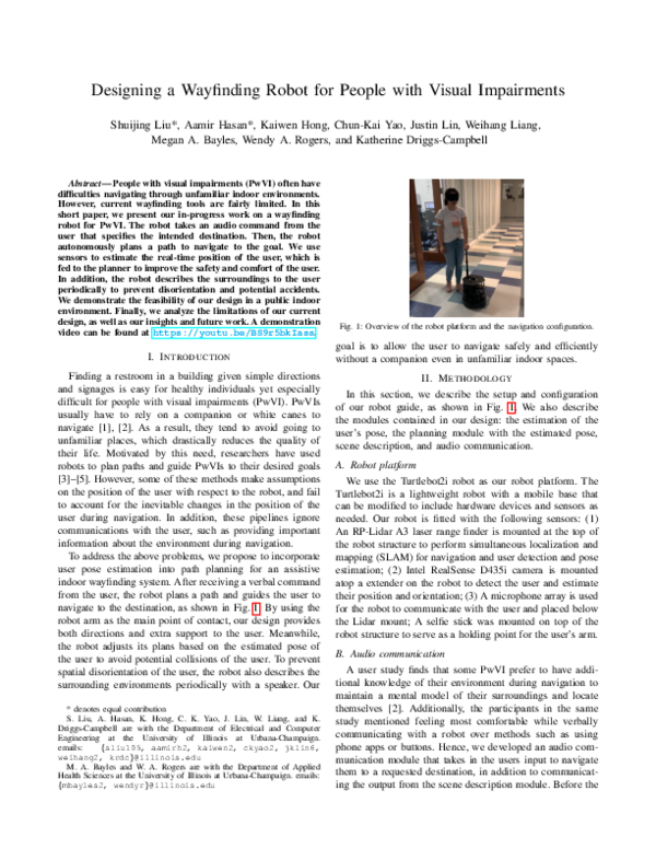 (PDF) Designing a Wayfinding Robot for People with Visual Impairments