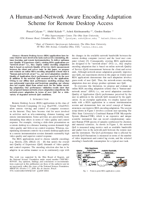 (PDF) A human-and-network aware encoding adaptation scheme for Remote ...