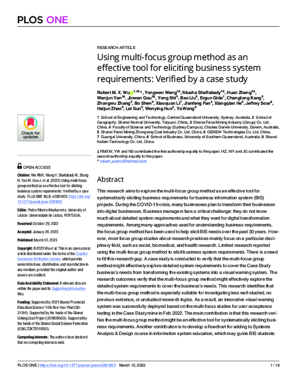 (PDF) Using multi-focus group method as an effective tool for eliciting ...