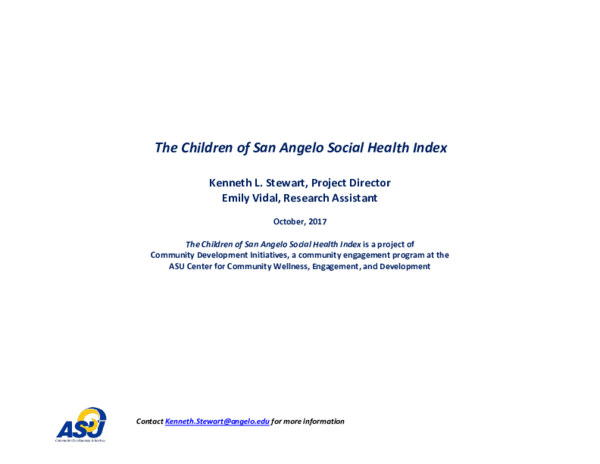 (PDF) The Children of San Angelo Social Health Index
