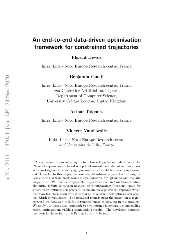 Pdf An End To End Data Driven Optimization Framework For Constrained