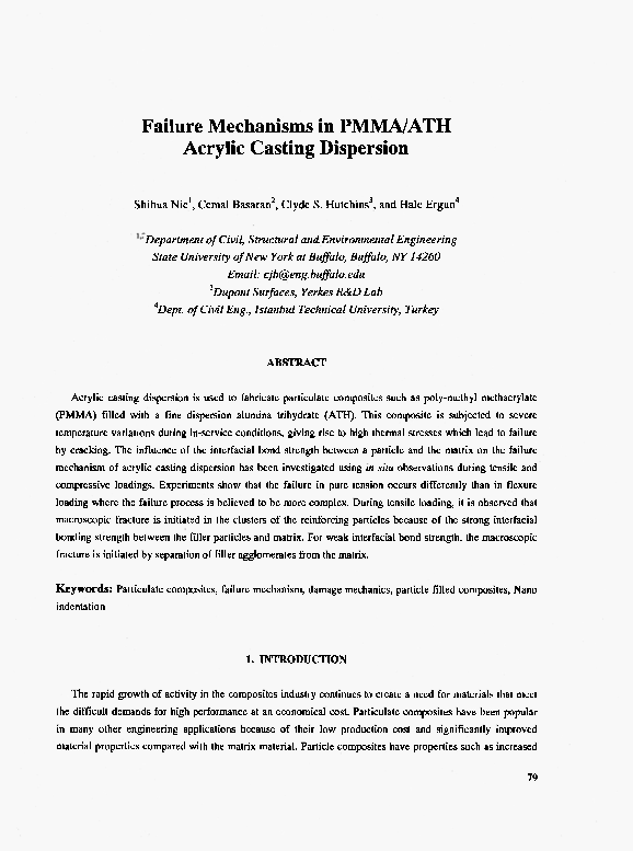 (PDF) Failure Mechanisms in PMMA/ATH Acrylic Casting Dispersion