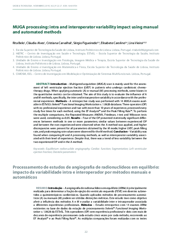 (PDF) MUGA processing: intra and interoperator variability impact using ...