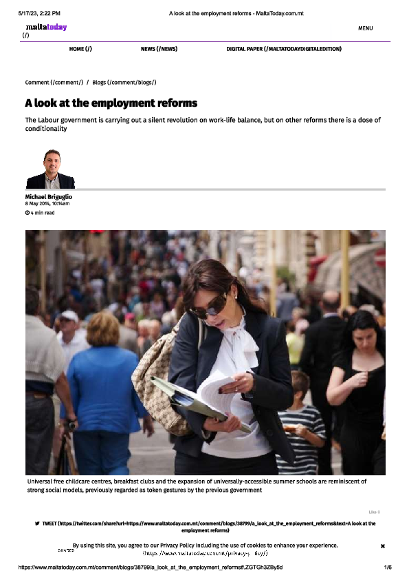 (PDF) A look at the employment reforms