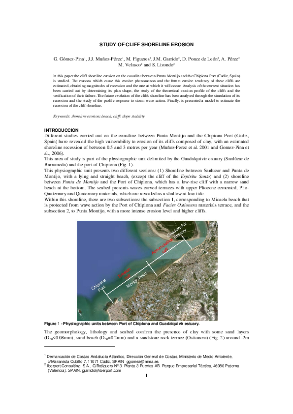 (PDF) Study of Cliff Shoreline Erosion