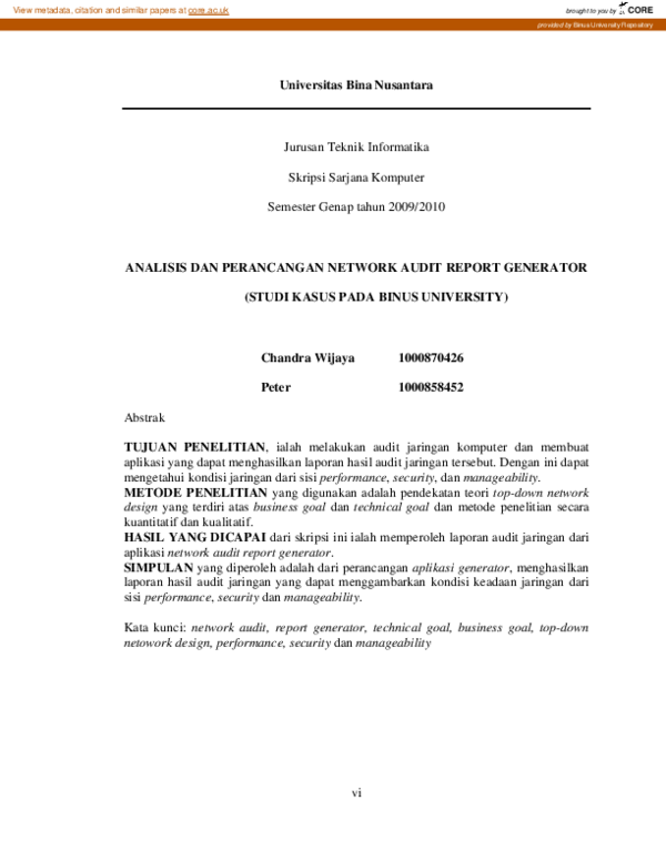(PDF) Analisis Dan Perancangan Network Audit Report Generator (Studi ...