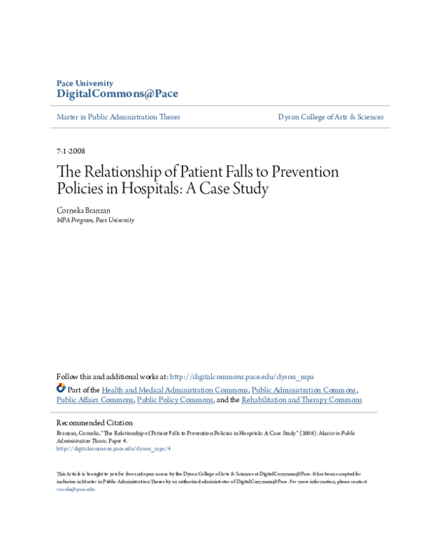(PDF) The Relationship of Patient Falls to Prevention Policies in ...