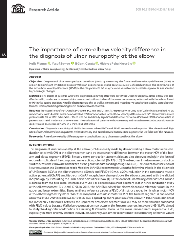 (PDF) The importance of arm-elbow velocity difference in the diagnosis ...