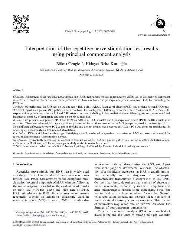 (PDF) Interpretation of the repetitive nerve stimulation test results ...