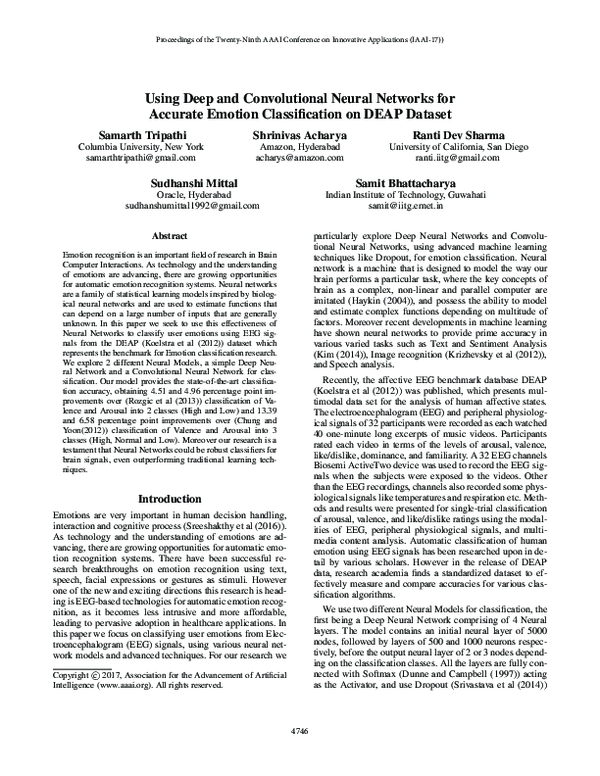 Pdf Using Deep And Convolutional Neural Networks For Accurate Emotion
