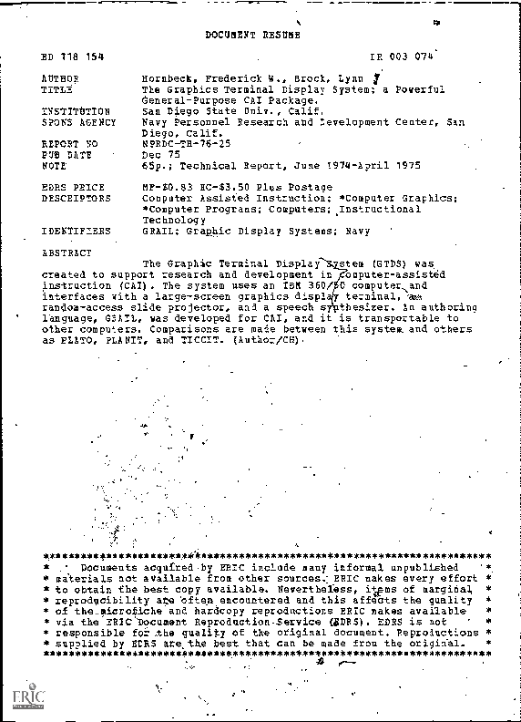 (PDF) The Graphics Terminal Display System: A Powerful General-Purpose ...