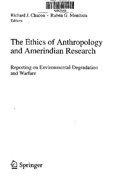(PDF) The Ethics of Anthropology and Amerindian Research
