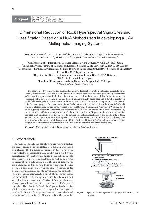 (PDF) Dimensional Reduction of Rock Hyperspectral Signatures and Classification Based on a NCA ...