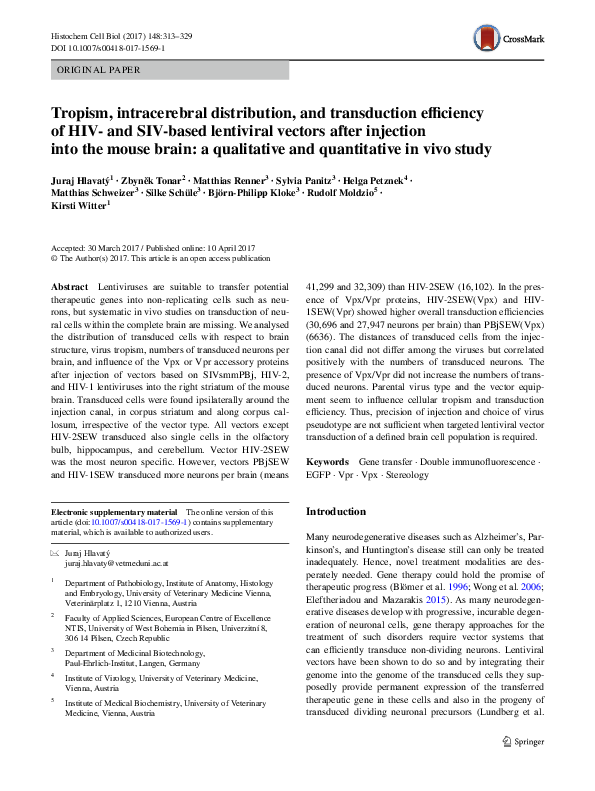 (PDF) Tropism, intracerebral distribution, and transduction efficiency ...
