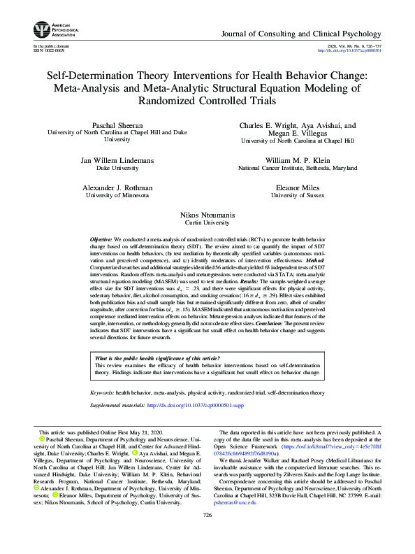 (PDF) Self-determination theory interventions for health behavior ...