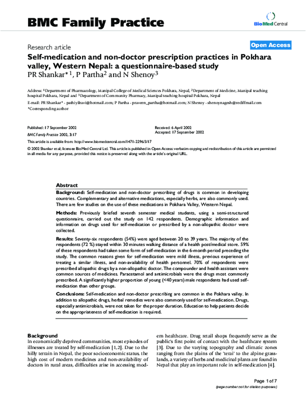 (PDF) Self-medication