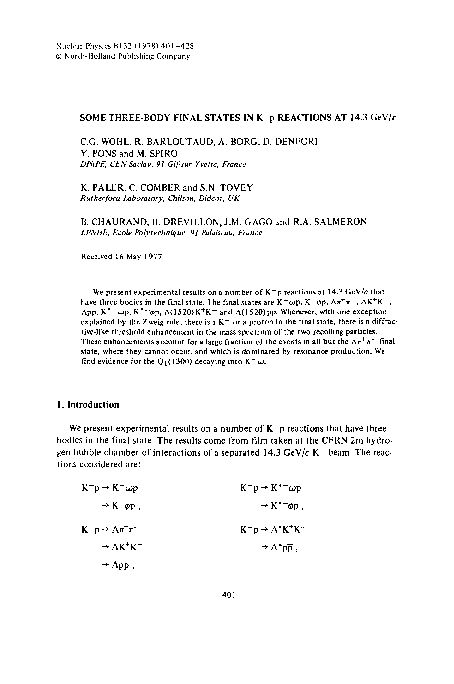 (PDF) Three-Body Final States in K−p Reactions