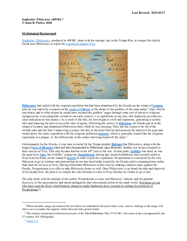 (PDF) Sophocles’ Philoctetes (409 BC)