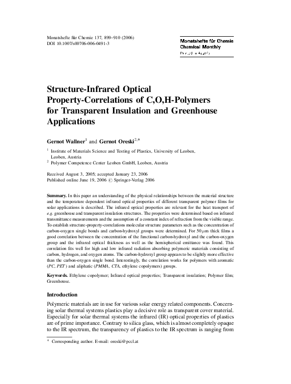 (PDF) Structure-Infrared Optical Property-Correlations of C,O,H ...
