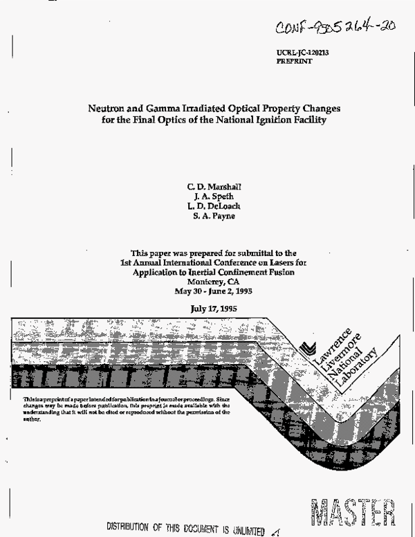 (PDF) Neutron and gamma irradiated optical property changes for the ...