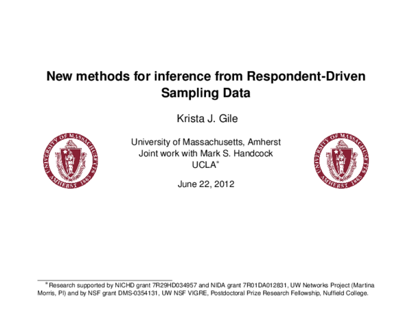 (PDF) Methods for Inference from Respondent-Driven Sampling Data