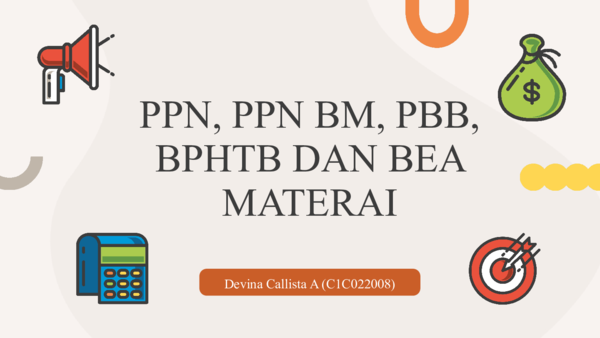 (PPT) PPT PPN, PPN BM, PBB, BPHTB DAN BEA MATERAI