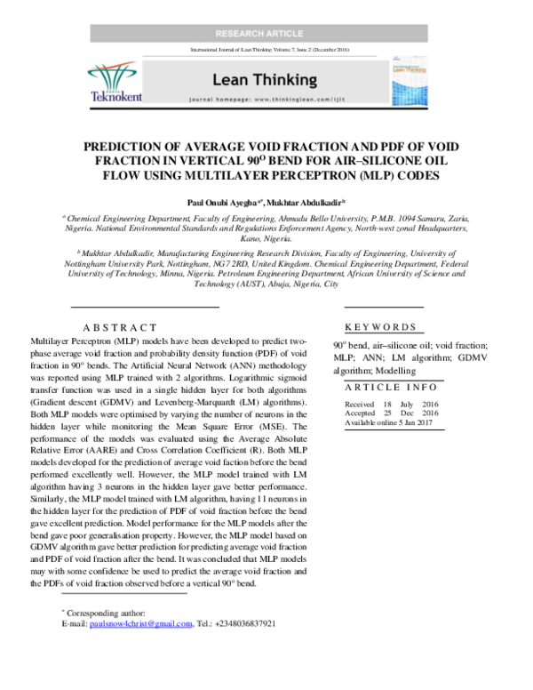 (PDF) Prediction of Average Void Fraction and PDF of Void Fraction in ...