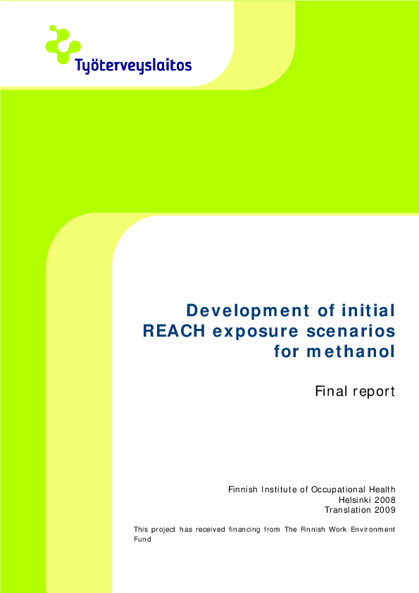 (PDF) Development of initial REACH exposure scenarios for methanol