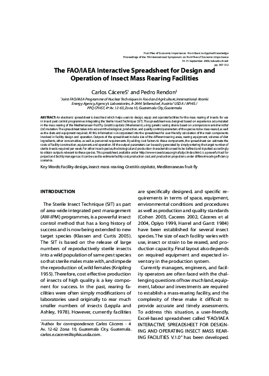 (PDF) the FAo/IAEA Interactive Spreadsheet for design and operation of ...