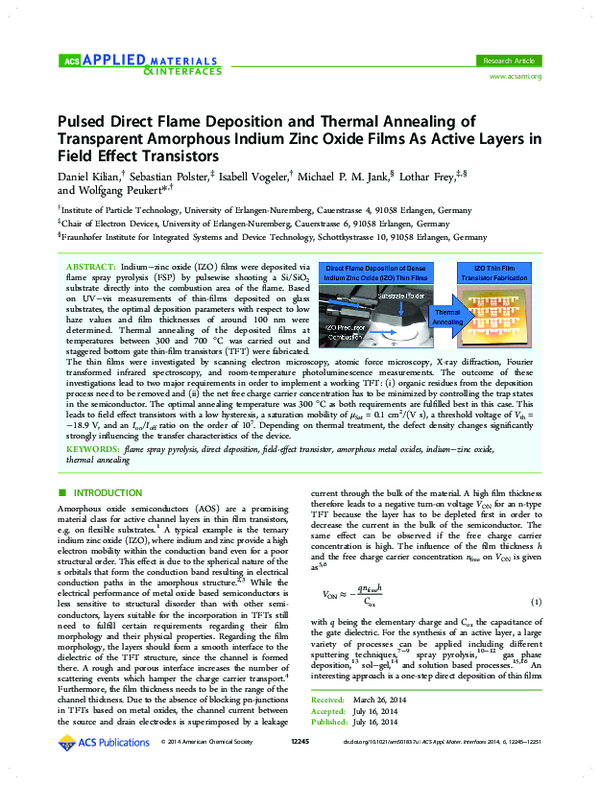 (PDF) Pulsed Direct Flame Deposition and Thermal Annealing of ...