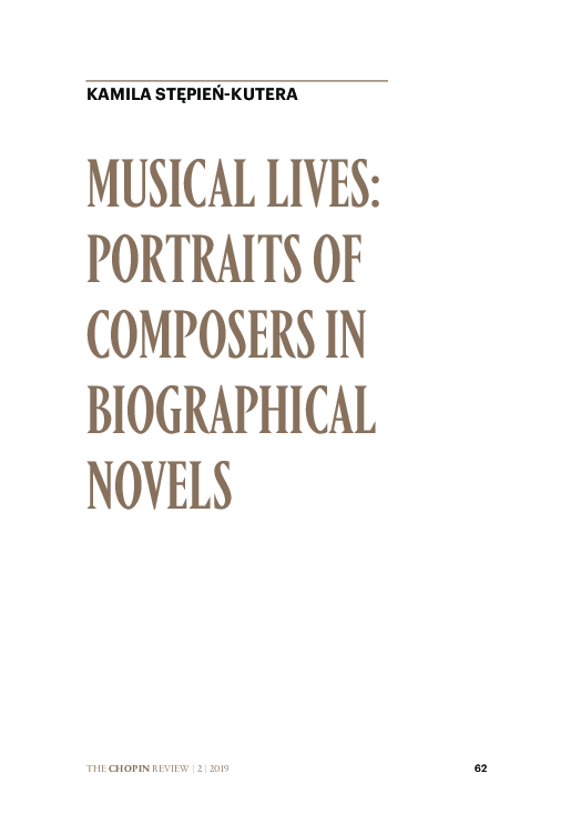(PDF) Musical lives: Portraits of composers in biographical novels