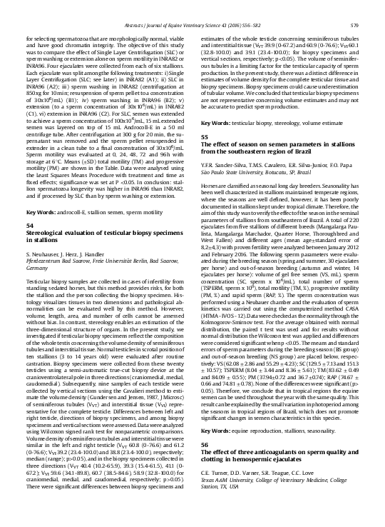 (PDF) Stereological evaluation of testicular biopsy specimens in stallions