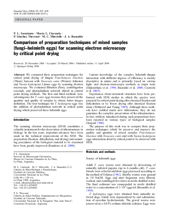 (PDF) Comparison of preparation techniques of mixed samples (fungi ...