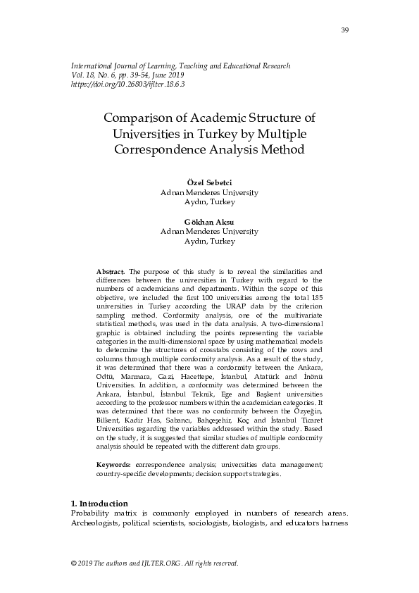 (PDF) The Method of Multiple Correspondence Analysis