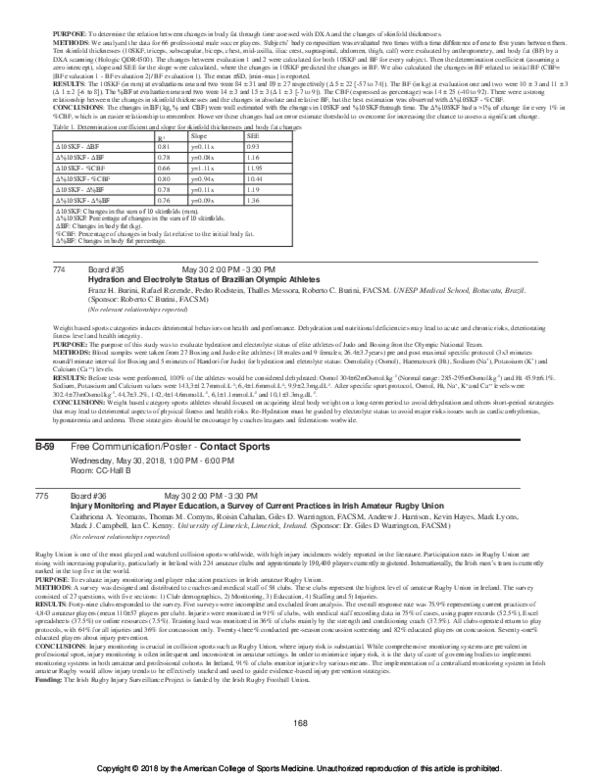 (PDF) Hydration and Electrolyte Status of Brazilian Olympic Athletes