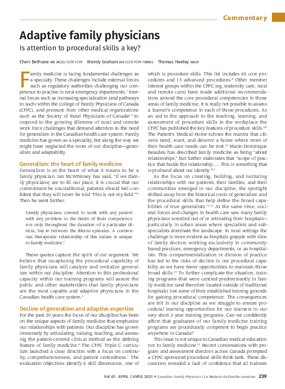 (PDF) Adaptive family physicians