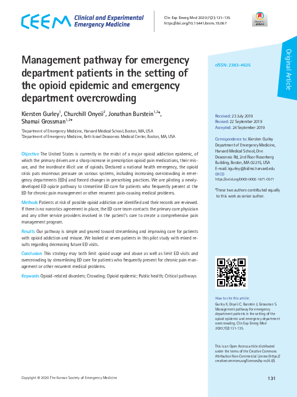 (PDF) Management pathway for emergency department patients in the ...