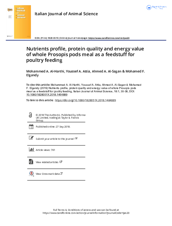 (PDF) Nutrients profile, protein quality and energy value of whole ...